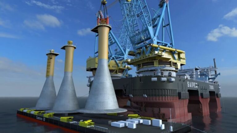 フランスで建設が進む重力式基礎の「Fécamp offshore wind farm」