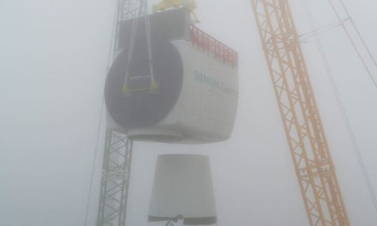 SiemensがSG14-236DDプロトタイプナセルの設置完了