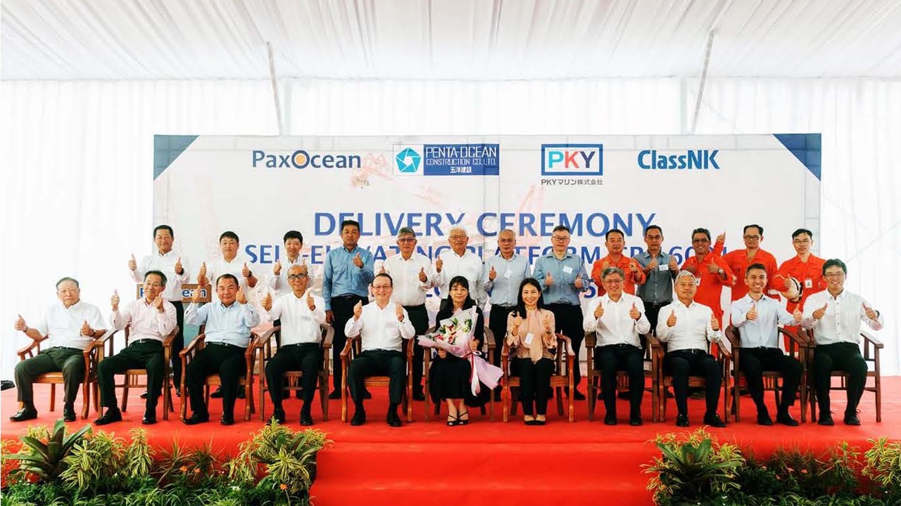 1,600トン吊りSEP船「CP-16001」完成・引き渡し