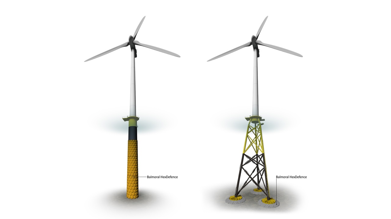 モノパイルの洗掘保護「HexDefence」をジャケットへ展開