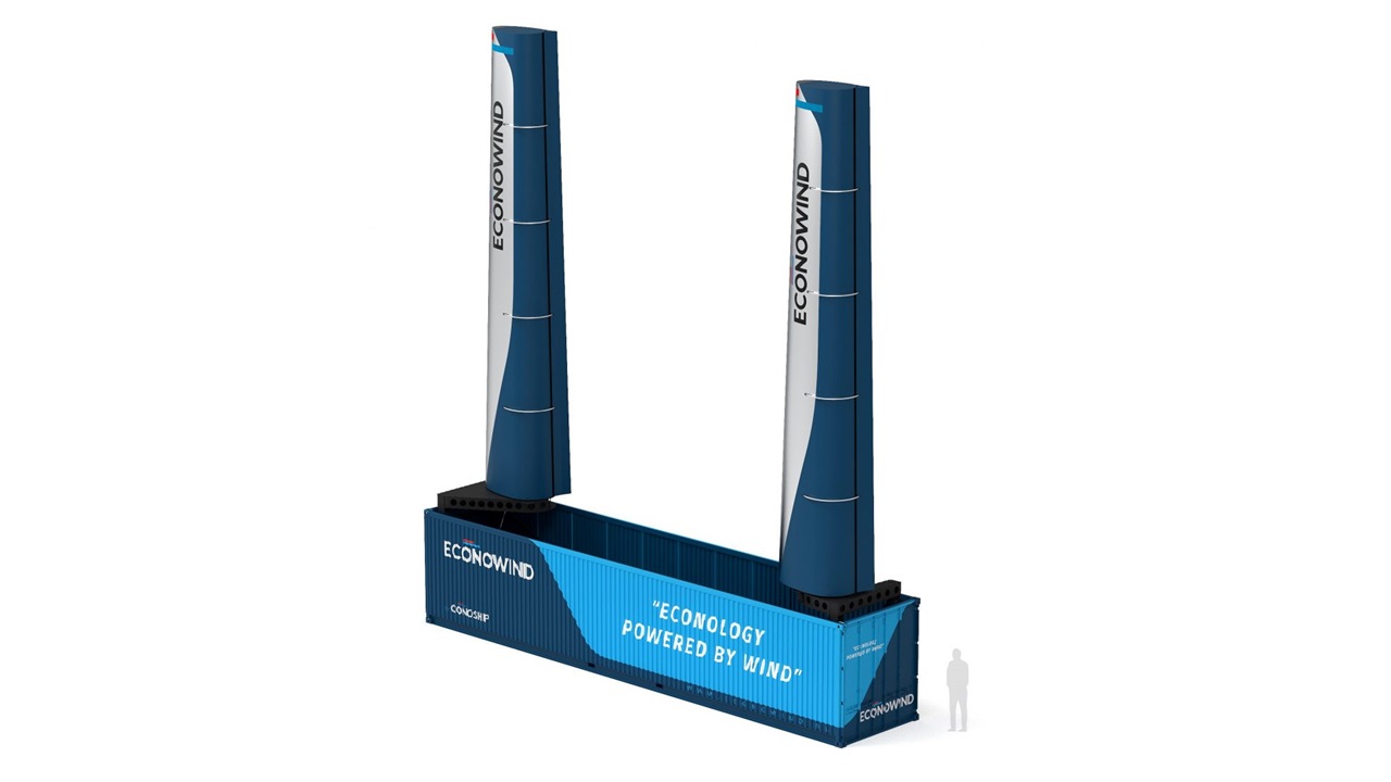 ONEが風力推進装置「VentoFoil」をコンテナ船に試験設置