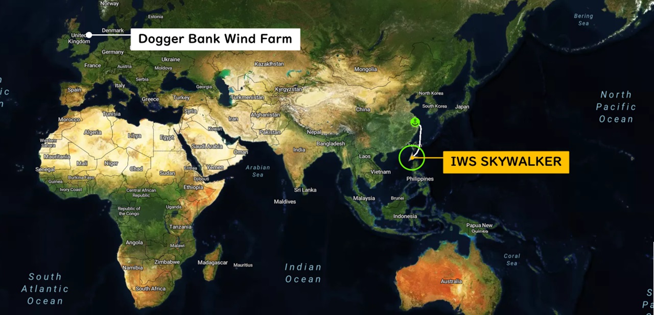 CSOV「IWS SKYWALKER」完成・引き渡し、中国出港