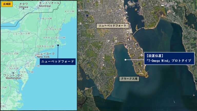 浮体式洋上風力プロトタイプ「T-Omega Wind」実証試験開始