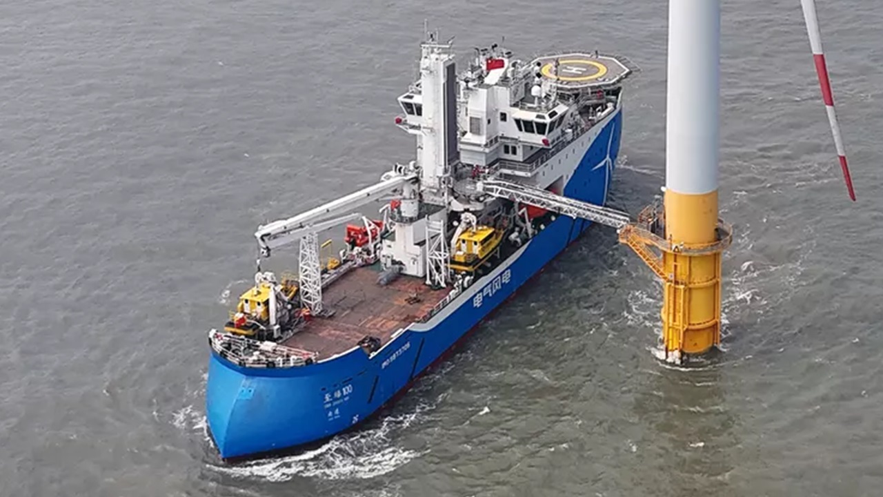 上海電気向けSOV「至臻100」、オフショア機器のテスト完了