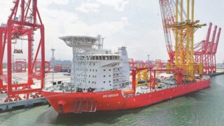 深田サルベージが850トン吊り新造起重機船「霧島」の建造開始