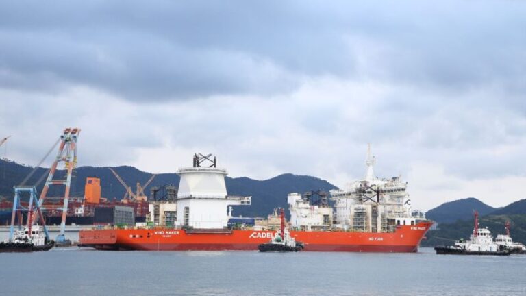 韓国で建造中のSEP船「Wind Maker」進水