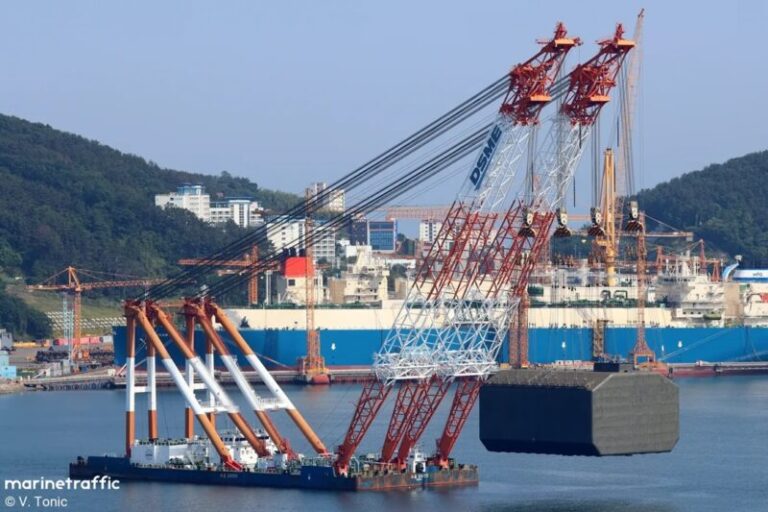 韓国で建造中のSEP船「Wind Maker」進水