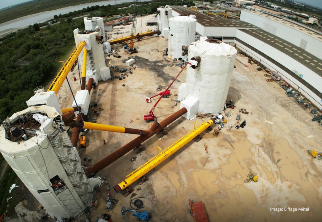 EFGLに設置する10MW浮体式洋上風力のブレードがフランス到着