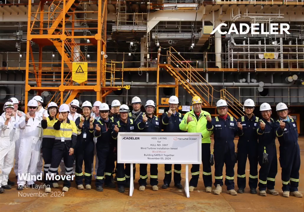 CadelerのM-class2隻目「Wind Mover」起工