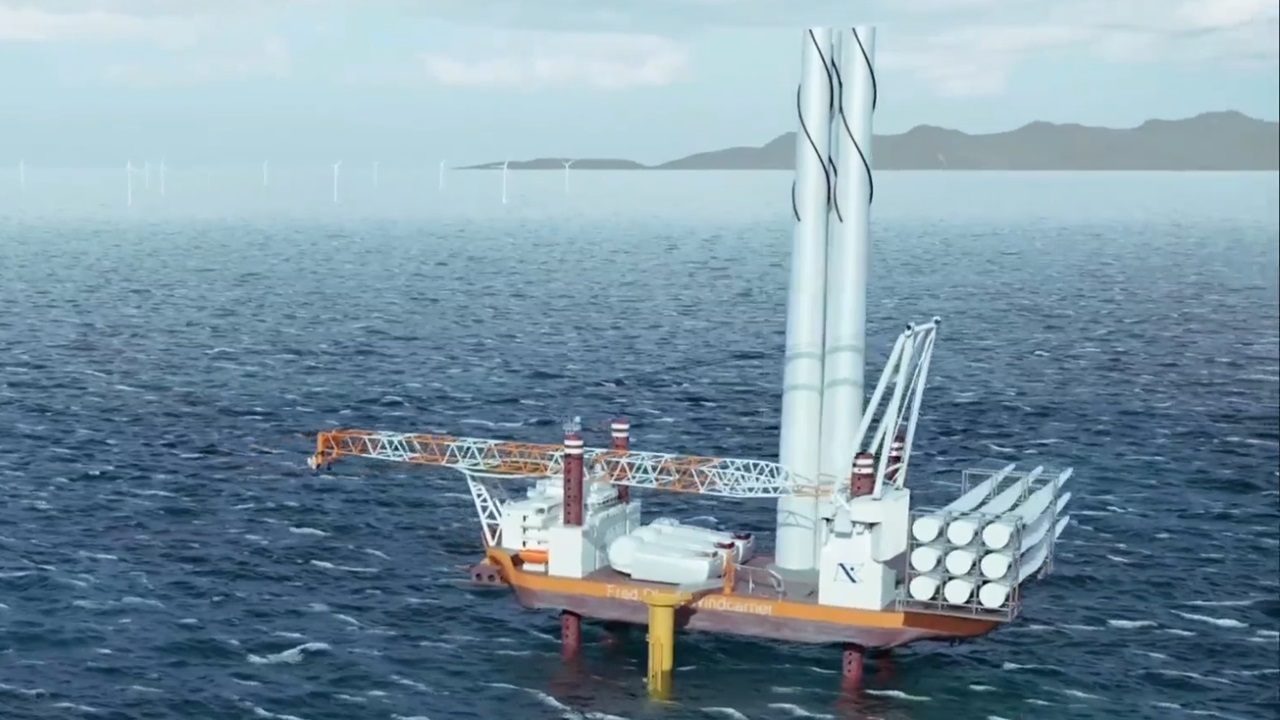 SEP船「BRAVE TERN」と接触した造船所のクレーン倒壊