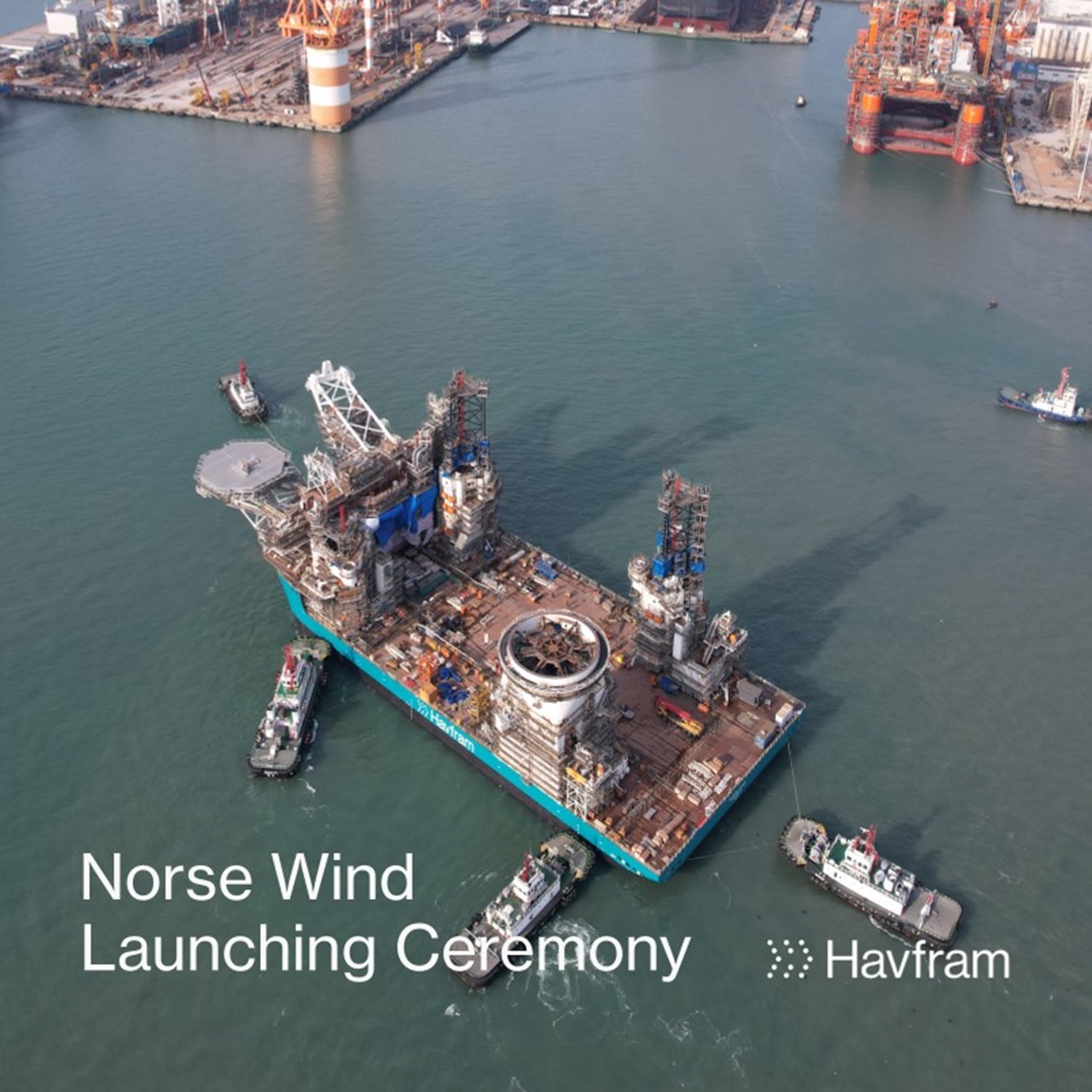 Havfram初のSEP起重機船「Norse Wind」進水