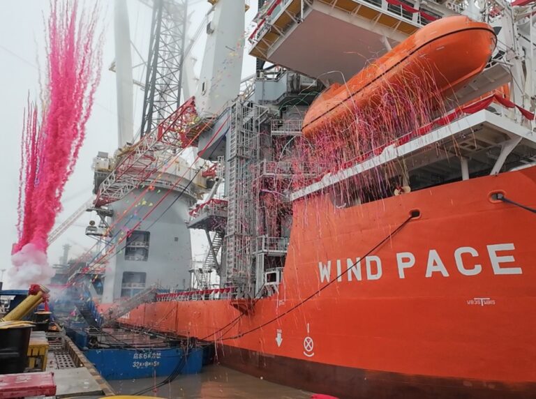 Cadelerの2,600トンSEP船「Wind Pace」引渡