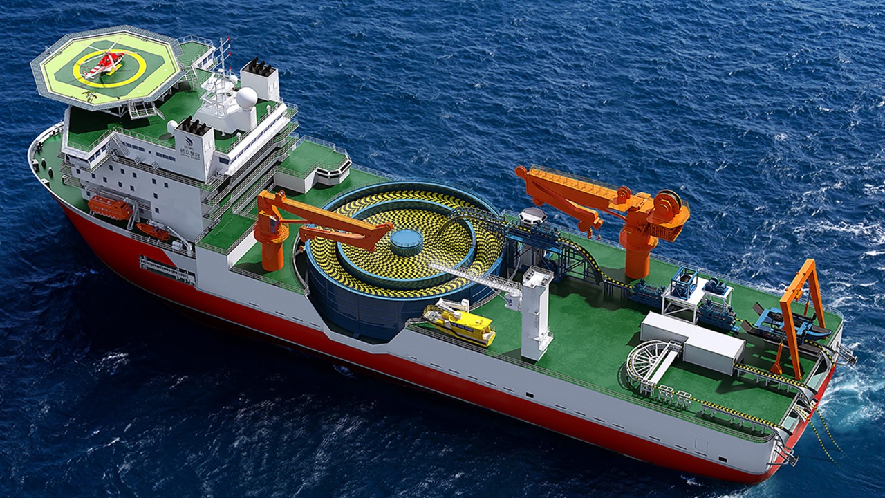 積載能力15,000トンのケーブル設置船「华夏德京108」進水