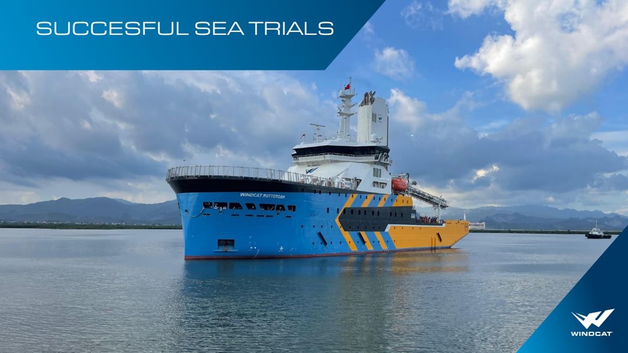 水素燃料CSOV「Windcat Rotterdam」海上公試完了