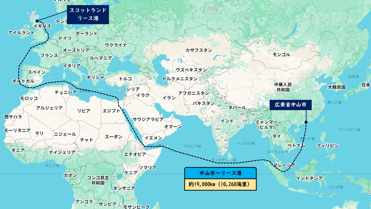 中国からスコットランドへ「Inch Cape」向けTP15基到着